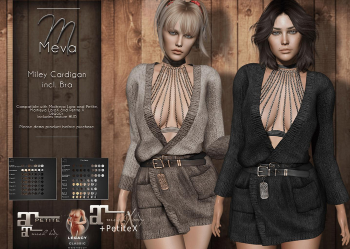 Second Life Marketplace - Meva Miley Bra and Cardigan Demo Box
